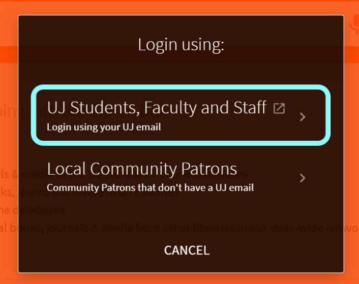 Your Library Account - University of Jamestown