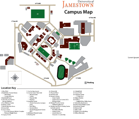 Campus Map - University of Jamestown